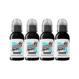 World Famous Limitless Tattoo Ink - Lining and Shading Set - 4x 30 ml ...